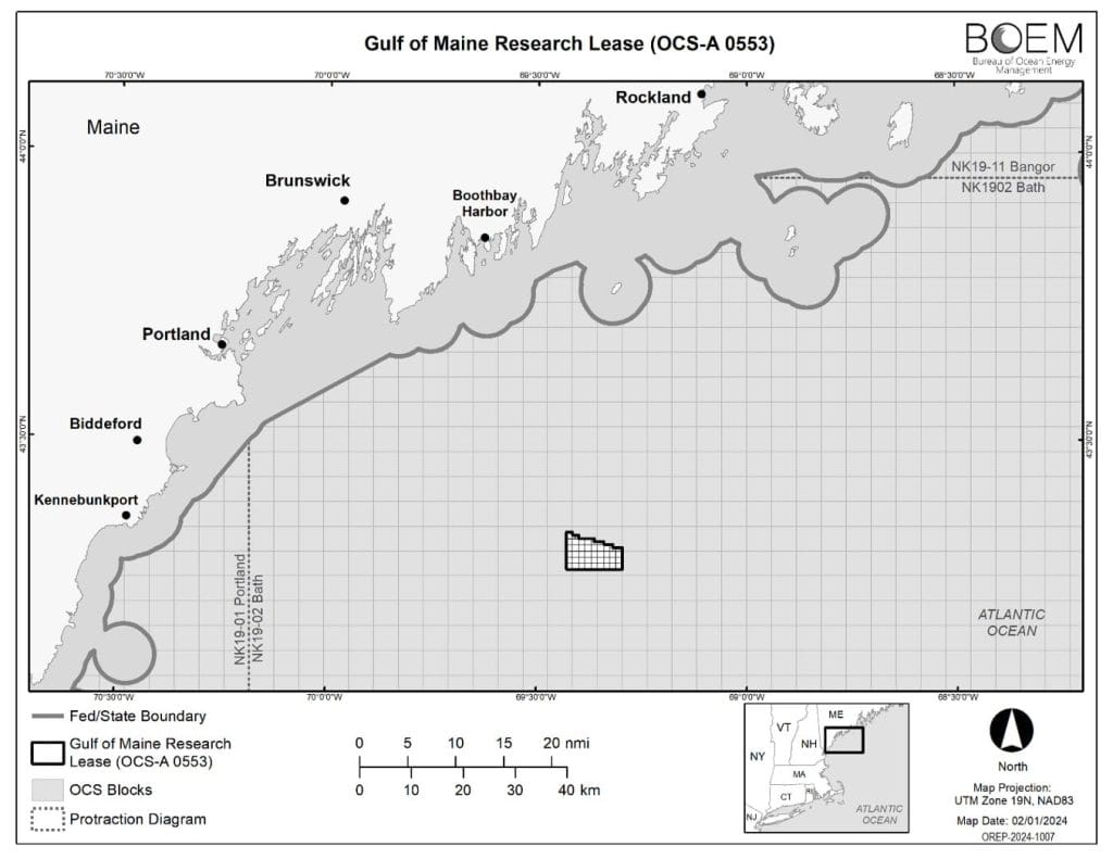 BOEM Awards Offshore Wind Energy Research Lease to Maine - environment ...